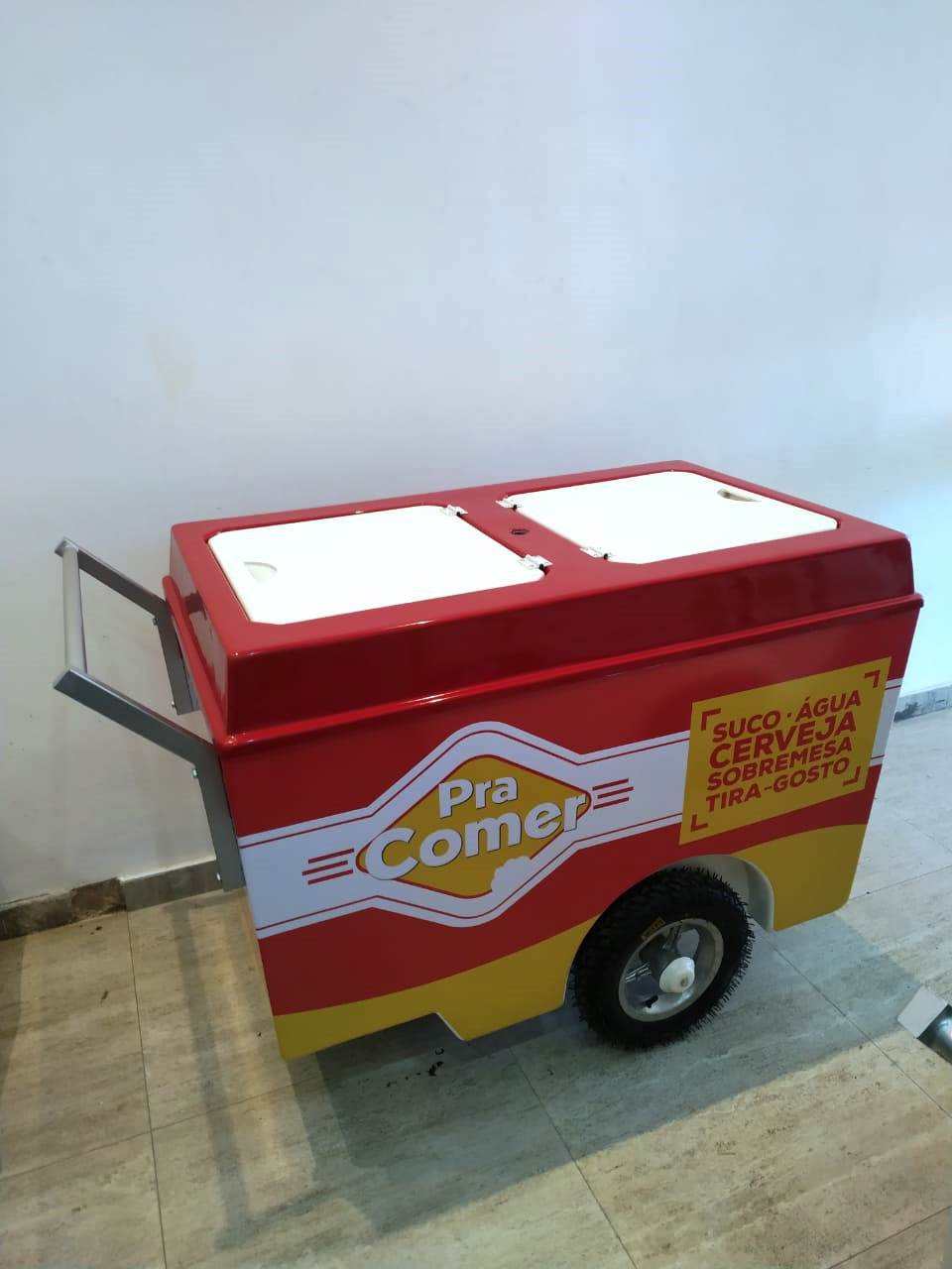 Carrinho térmico para bebidas - Carrinho de Coco
