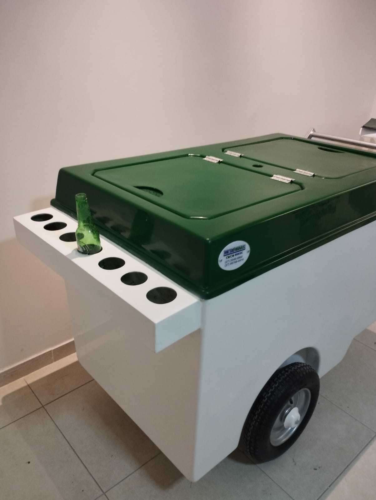 Carrinho térmico com porta longnek - Carrinho de Coco