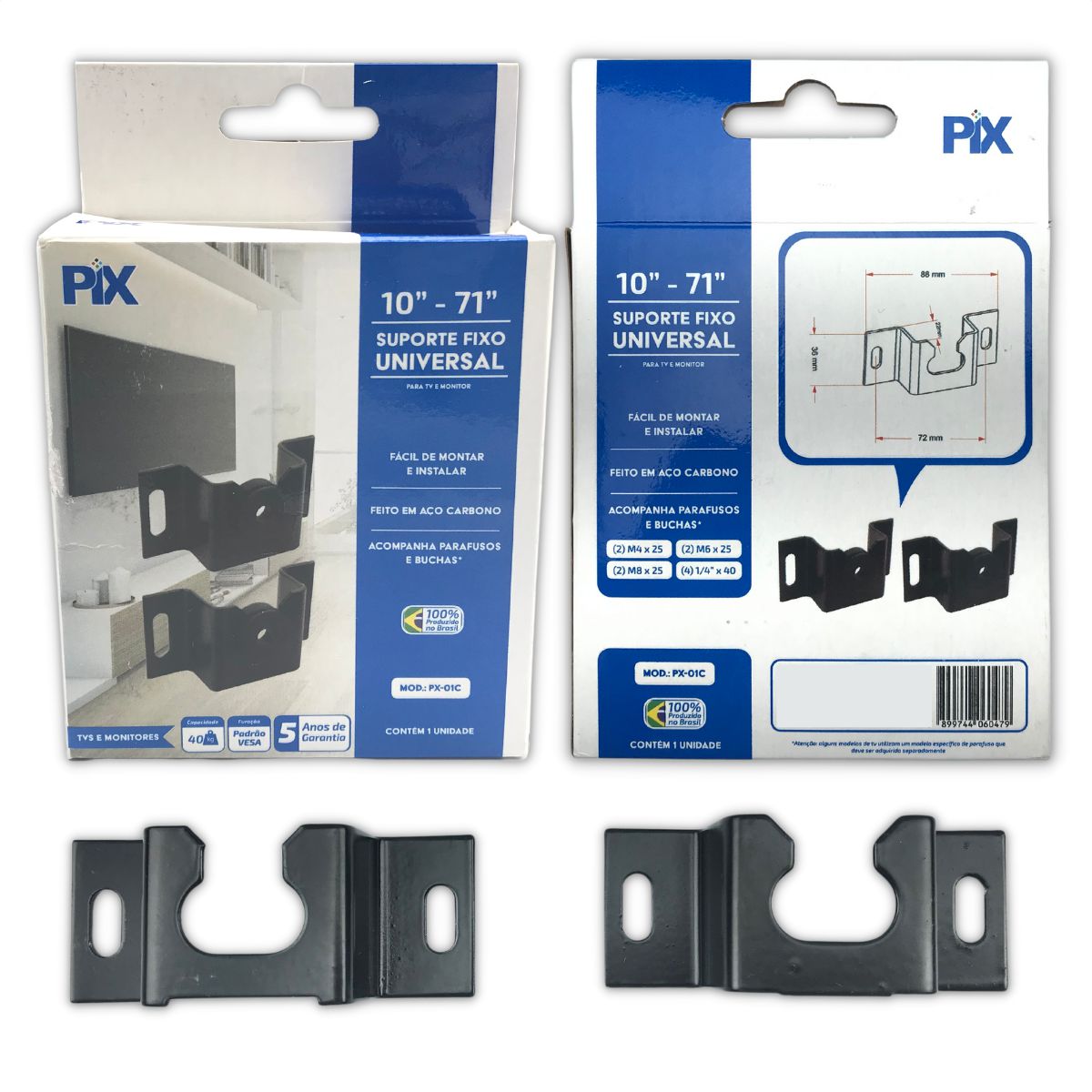 SUPORTE TV LCD E LED FIXO 10' ATE 71' PRETO R.079-0004 - PIX - Soluções ...