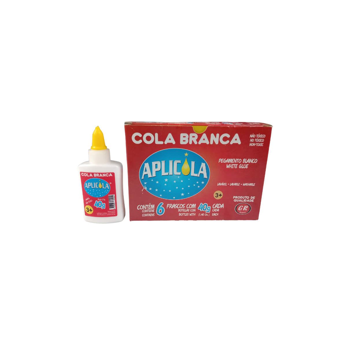 COLA ESCOLAR BRANCA TUBO 40 GRAMAS - APLICOLA - Soluções em produtos ...