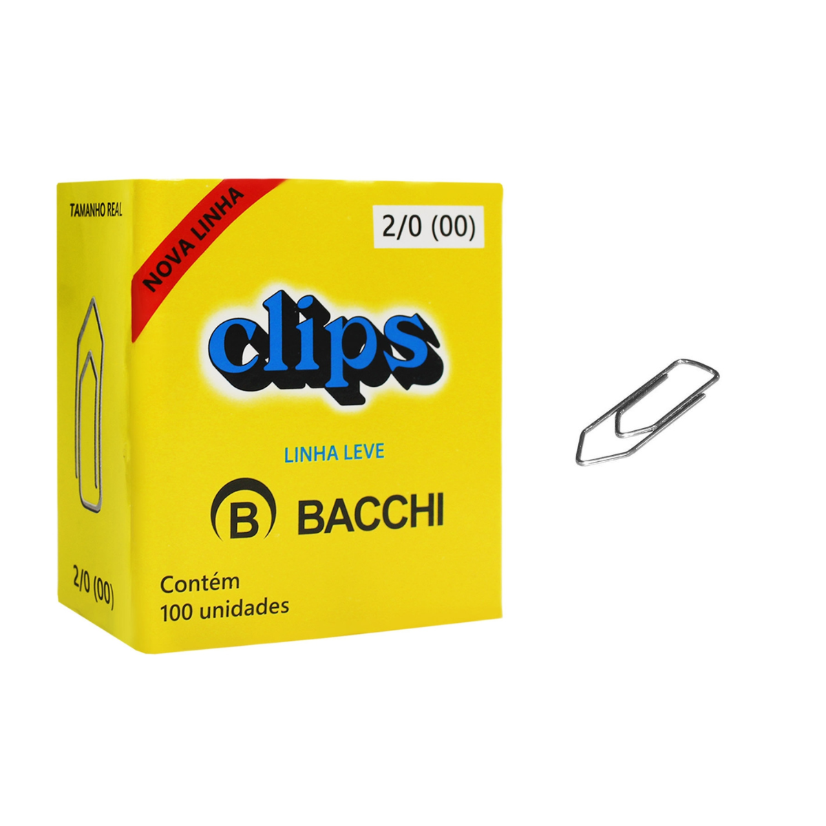CLIPS 2/0 (00) GALVANIZADO LINHA LEVE CX. C/100 PC - BACCHI - Soluções ...