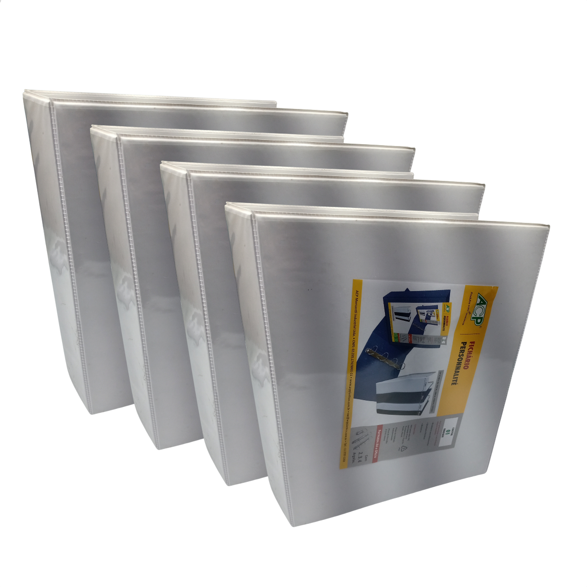 PASTA FICHARIO 4 ARG 265X335X70 OFICIO REV CRISTAL R 4750BR BRANCA ...