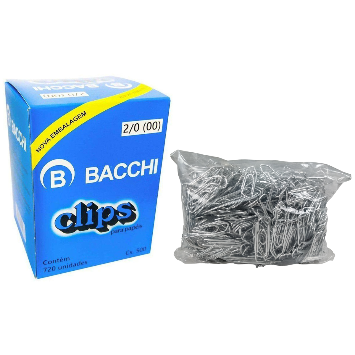 CLIPS 2/0 GALV. - CX. C/ 500GR 1006-3 - BACCHI - Soluções em produtos ...