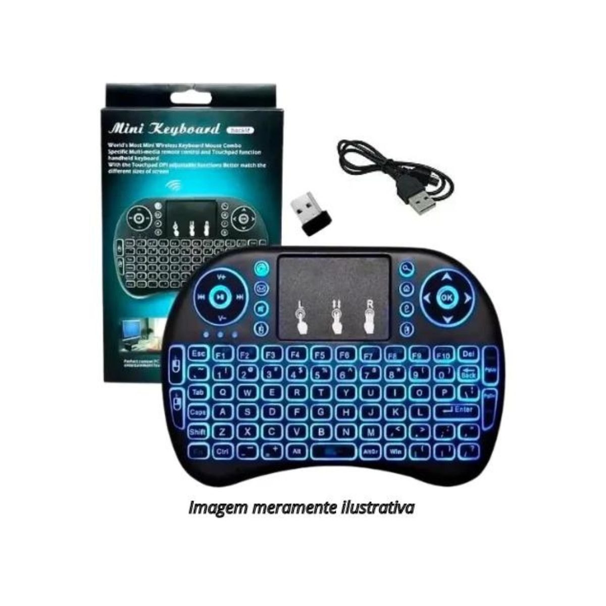 MINI TECLADO WIRELESS LED C/ TOUCHPAD - Soluções em produtos para sua ...