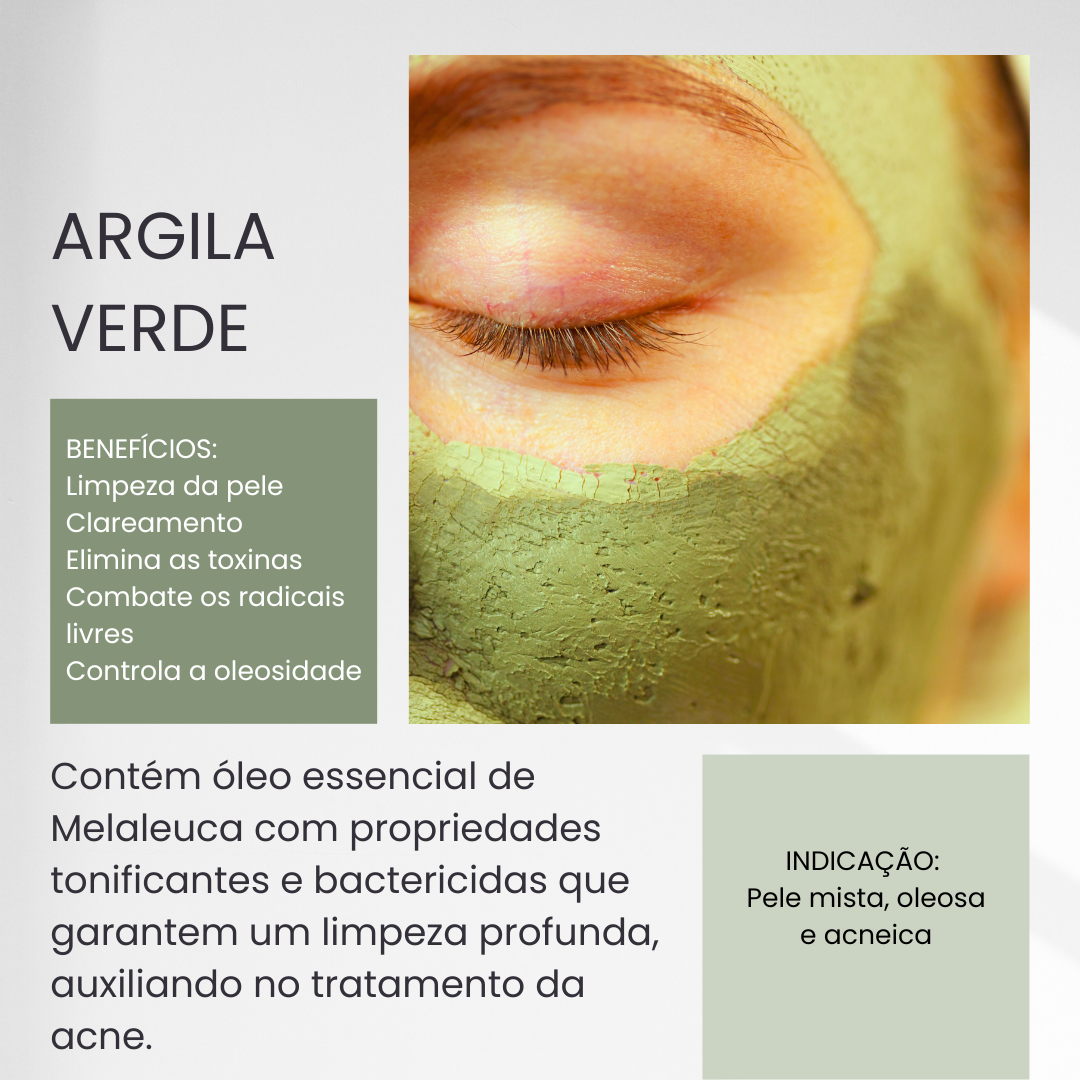 Máscara Facial Argila Verde - Arte dos Aromas - Cosméticos Orgânicos e ...