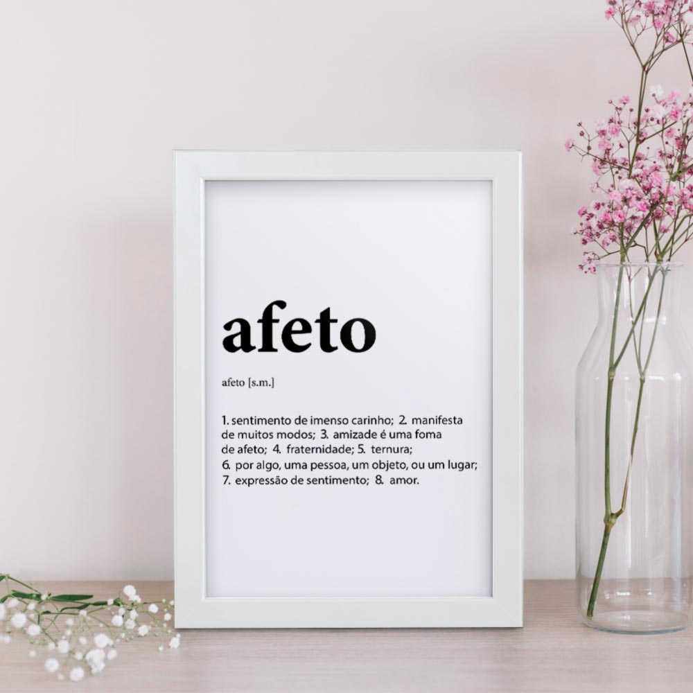 Quadro Decorativo Dicionário Afeto - Sal Grosso Decora