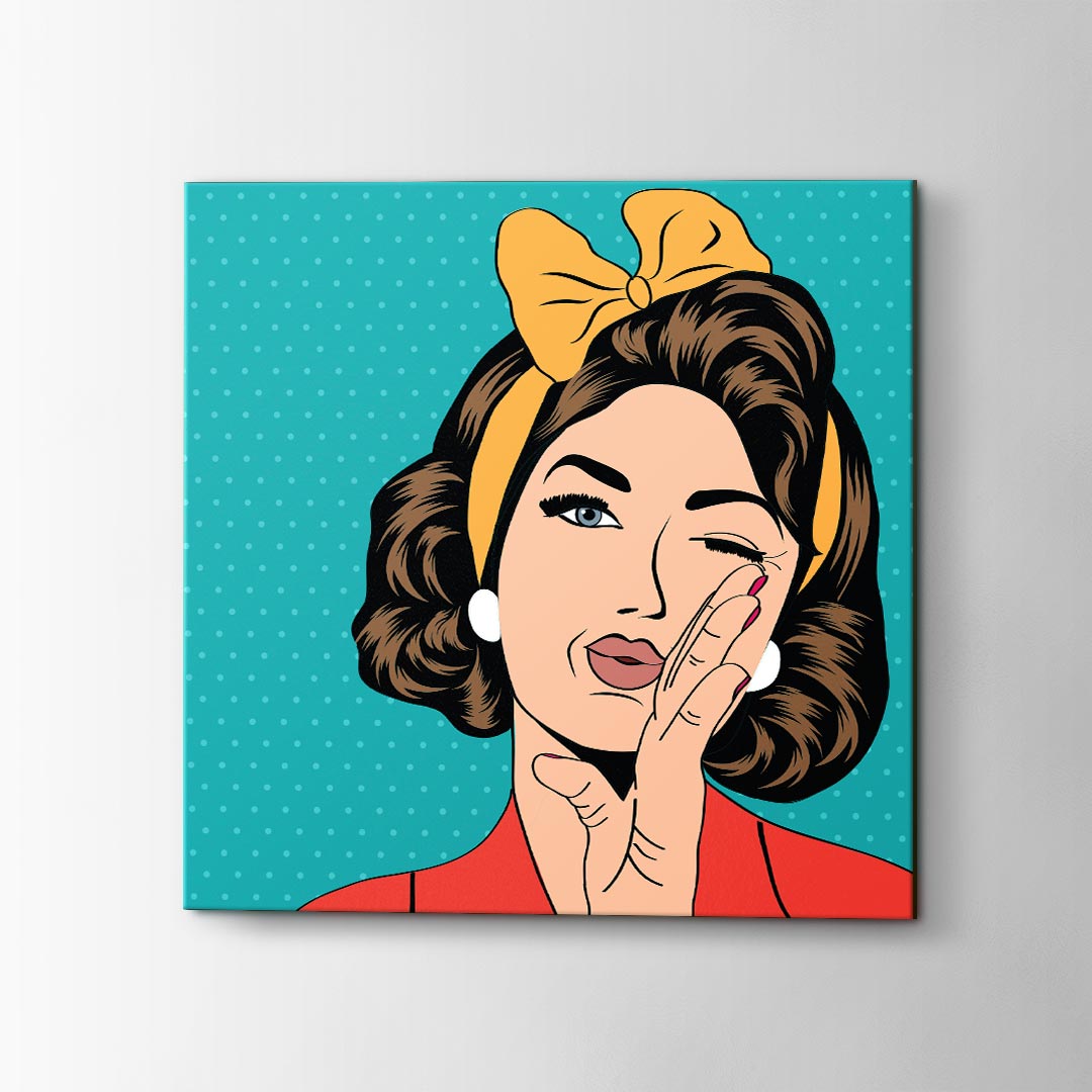 Quadro Decorativo Pin up Blue - Sal Grosso Decora