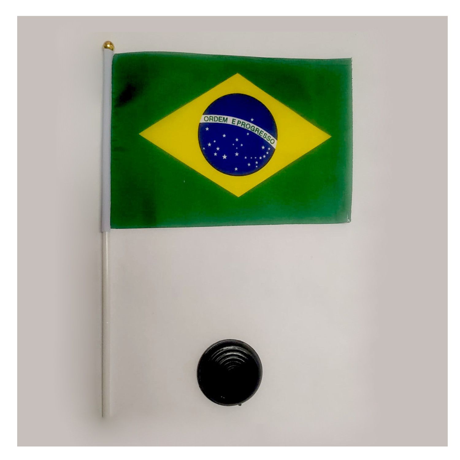 Bandeira De Mesa C/ Haste E Base Brasil 14x21cm - Os melhores Artigos ...