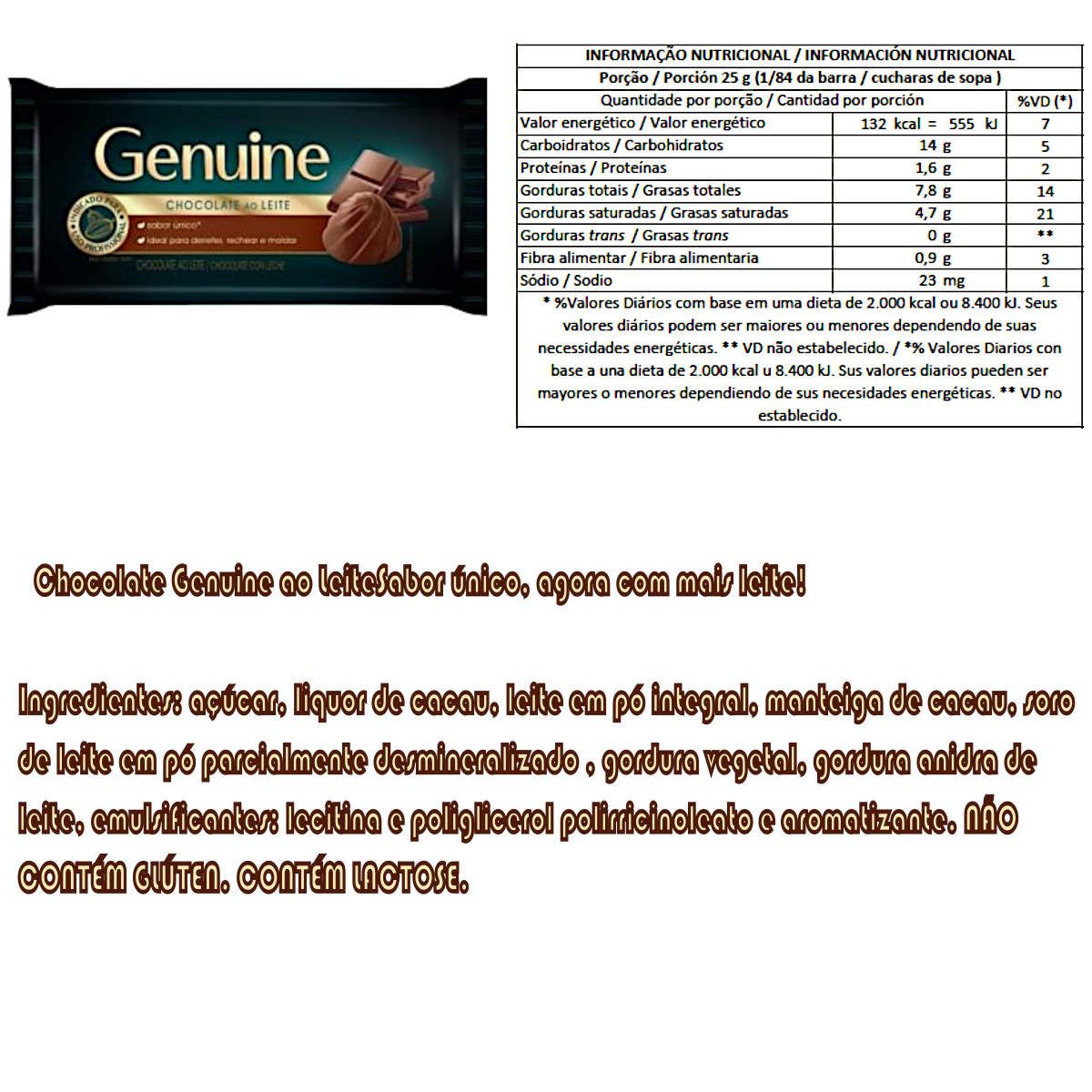 Chocolates em Barra 1KG - Genuine - Os melhores Artigos para sua Casa ... Chocolates em Barra 1KG - Genuine - Os melhores Artigos para sua Casa ...