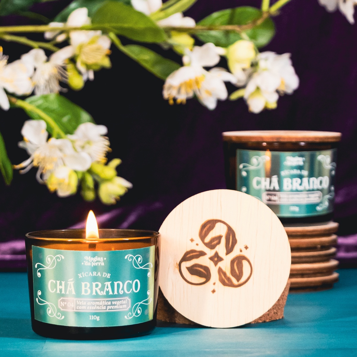 Kit 4 Velas Aromáticas Aromas essenciais - Magias da Terra-Produtos Terapeuticos Naturais