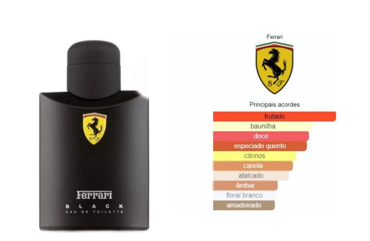 Ferrari Black Eau de Toilette - Perfume Masculino 125ml - BMSHOPDROP