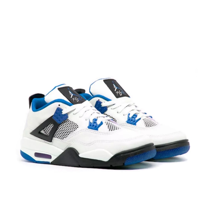 Tenis Jordan 4 Retro Motorsports Branco / Azul - BMSHOPDROP