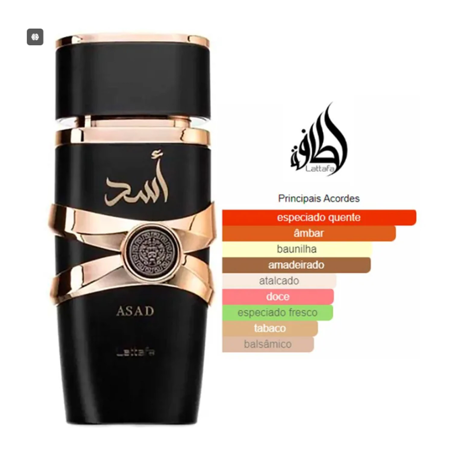 Perfume Lattafa Asad Eau De Parfum 100ml Original Lacrado - BMSHOPDROP