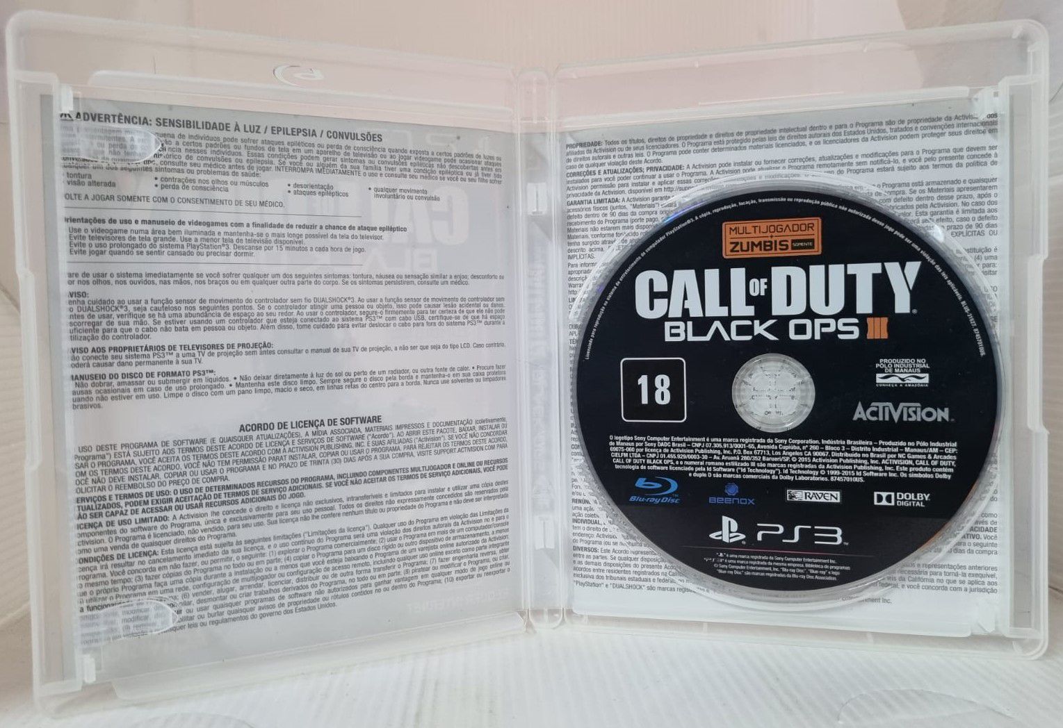 Call Of Duty Black Ops 3 - PS3 (Mídia Física) - USADO - Nova Era Games ...