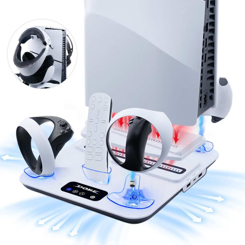 Base Multifuncional com Cooler e Carregador de Controle para PS5 Fat e ...