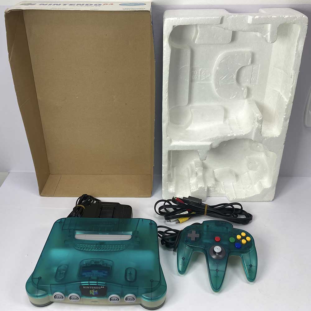 Console Nintendo 64 Azul, Clear Blue, 1 Controle, Na Caixa, Original ...