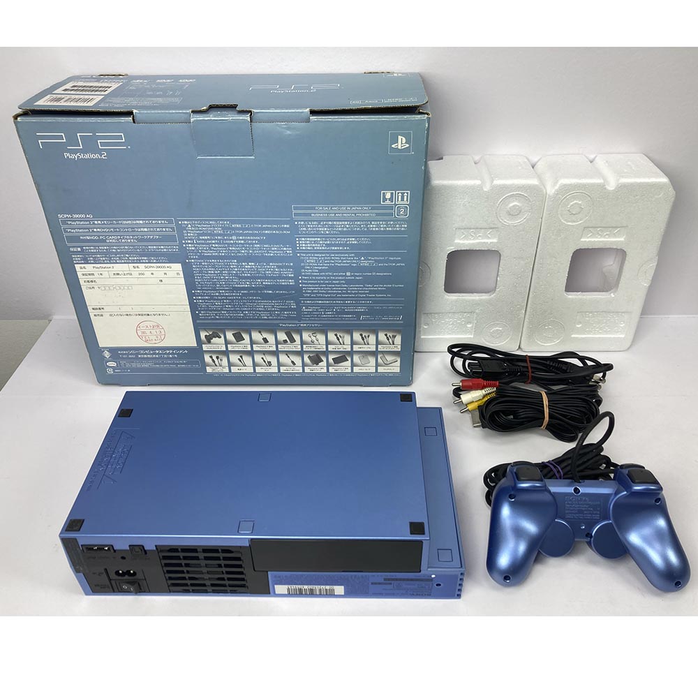PlayStation 2, Aqua Blue, Na Caixa Seriado, Modelo SCPH 39000 AQ, PS2 ...