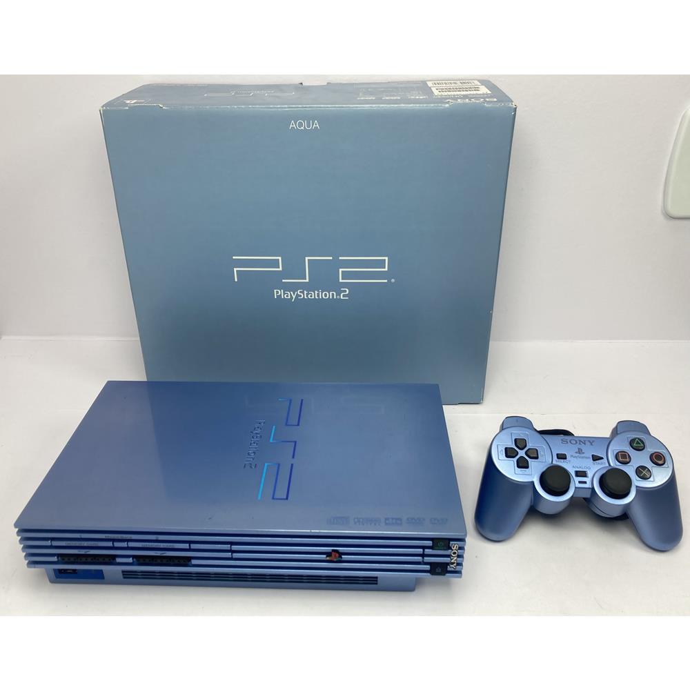 PlayStation 2, Aqua Blue, Na Caixa Seriado, Modelo SCPH 39000, PS2 ...