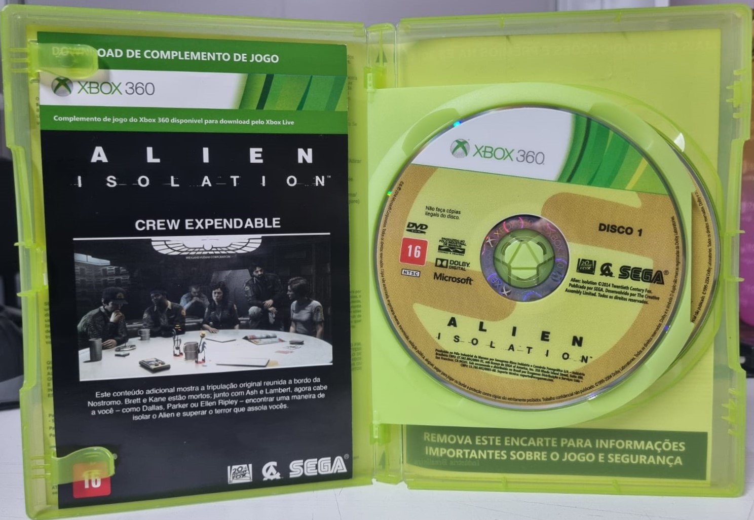 Alien Isolation - Xbox 360 (Mídia Física) - USADO - Nova Era Games e ...