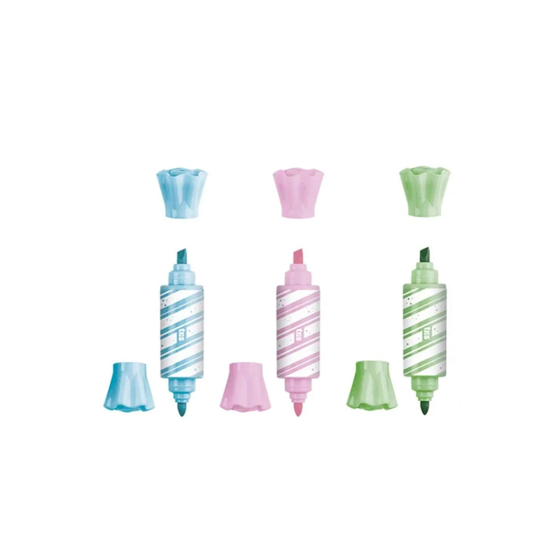 Kit marca texto com 3 mini balinha holic tris - Shopel Papelaria