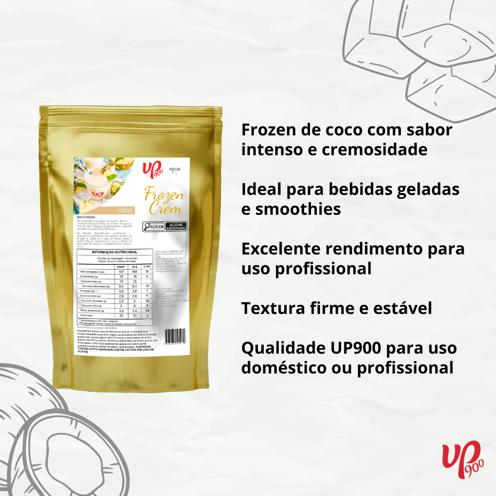 Frozen de Coco 1kg - Cafeteria UP900