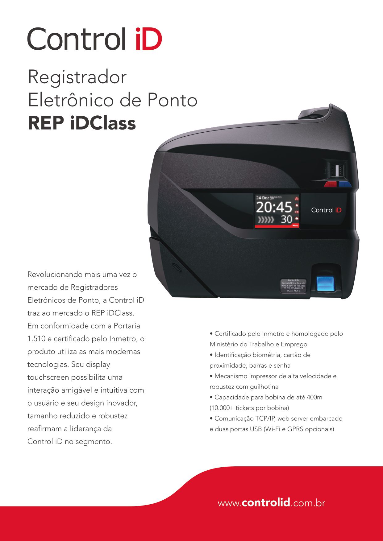 Relógio de Ponto - Registrador de Ponto- Biométrico REP iDClass - Bio ... Relógio de Ponto - Registrador de Ponto- Biométrico REP iDClass - Bio ...