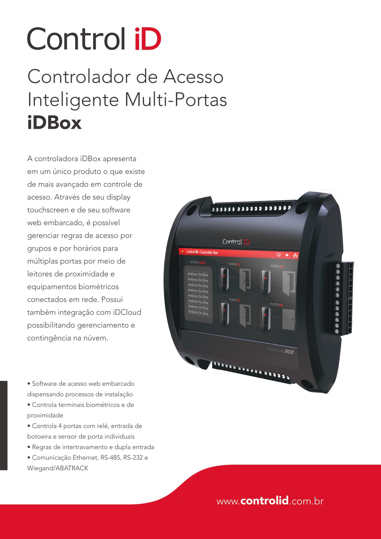 Placa Controladora iDBox - CONTROLiD - ID2CONTROL SISTEMAS DE SEGURANCA E TECNOLOGIA LTDA