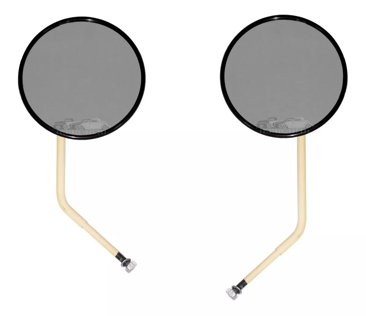 Espelho Externo Redondo Bege Kombi Corujinha Jeep - ORIGINAL HOT ROD