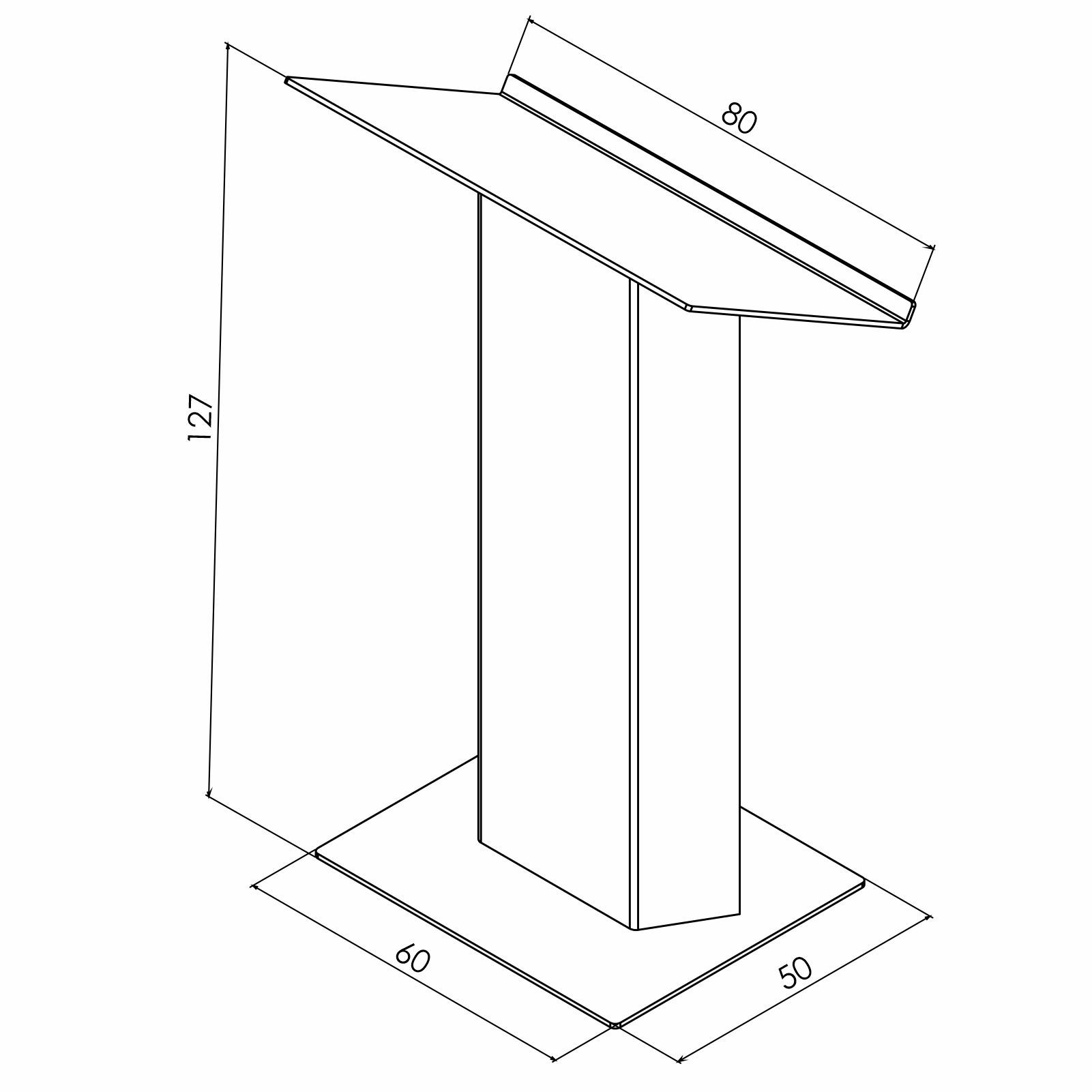Púlpito em acrílico cristal 1100 x 800 x 500 x 6mm - Acriltech Soluções ...