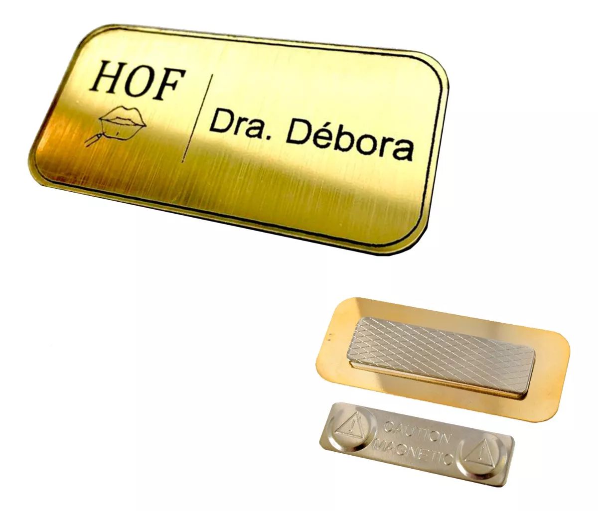 Crachá Botton / Broche com imã (magnético) para identificação ...