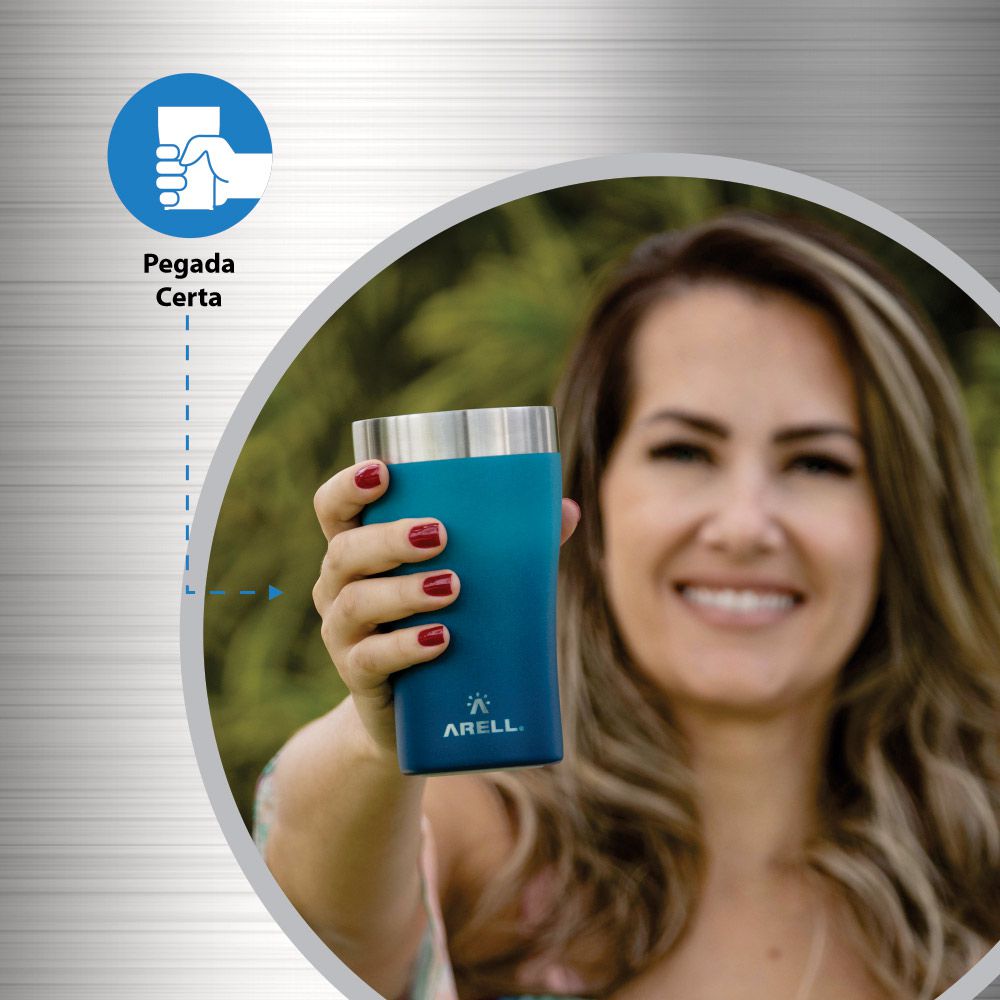 Copo Térmico Arell 500 mL Ocean Blue (azul degradê) - Marmininu Store
