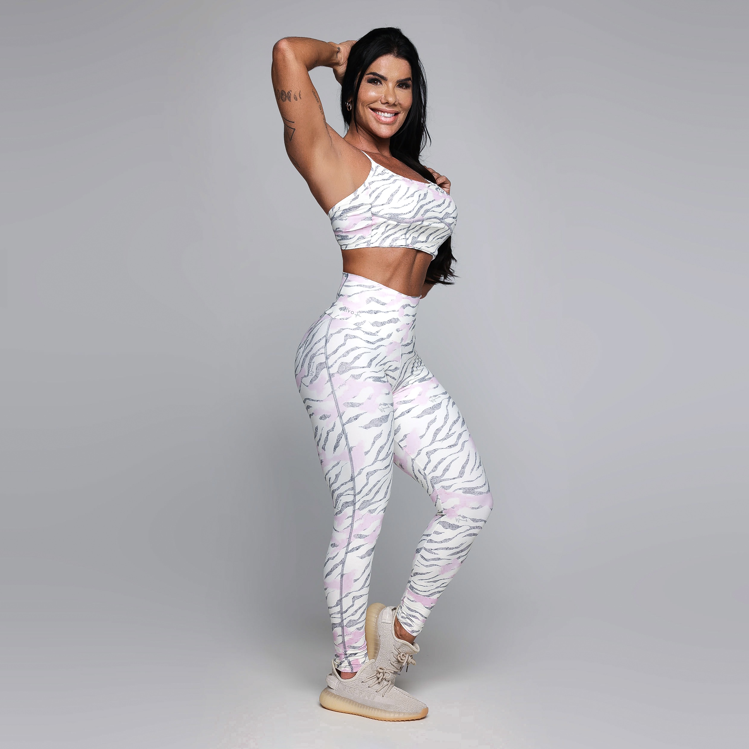 Legging Vision Suplex Light Zero Transparência Estampa Zebra Blush ...