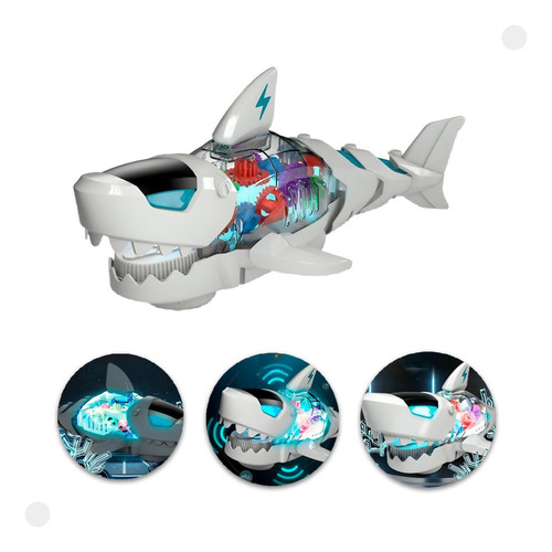 Robo Meca Tubarão Elétrico Com Som e Luz - Loja Zuza Brinquedos ...