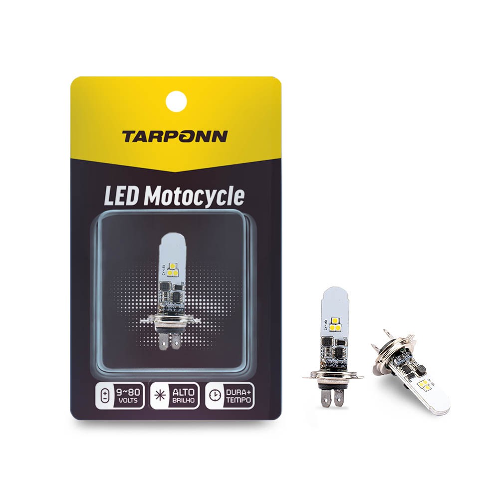 Lâmpada LED Motocycle SMD Tarponn H7 9v à 80v 6.000k - Distribuidora ...