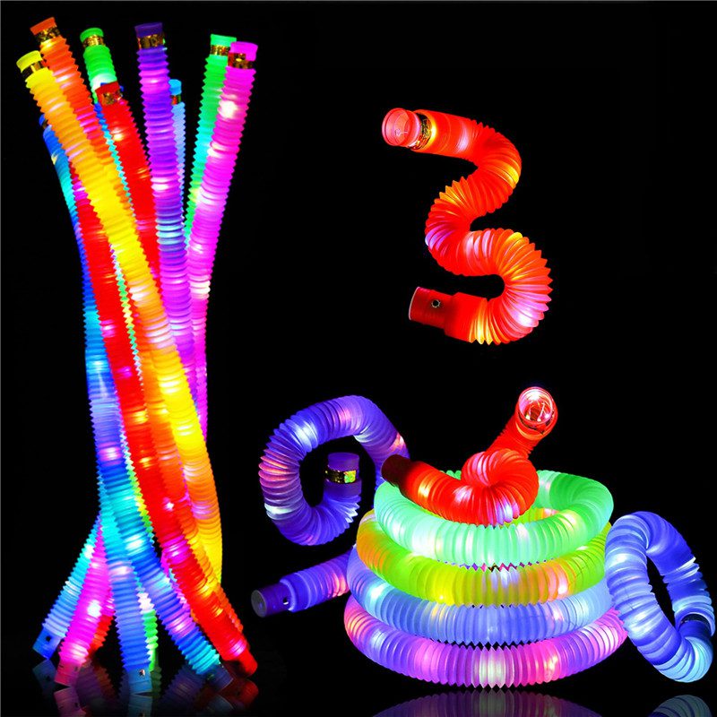 Kit 6 Pop Tube Led Luminoso Grande - Tatu Moda Infantil