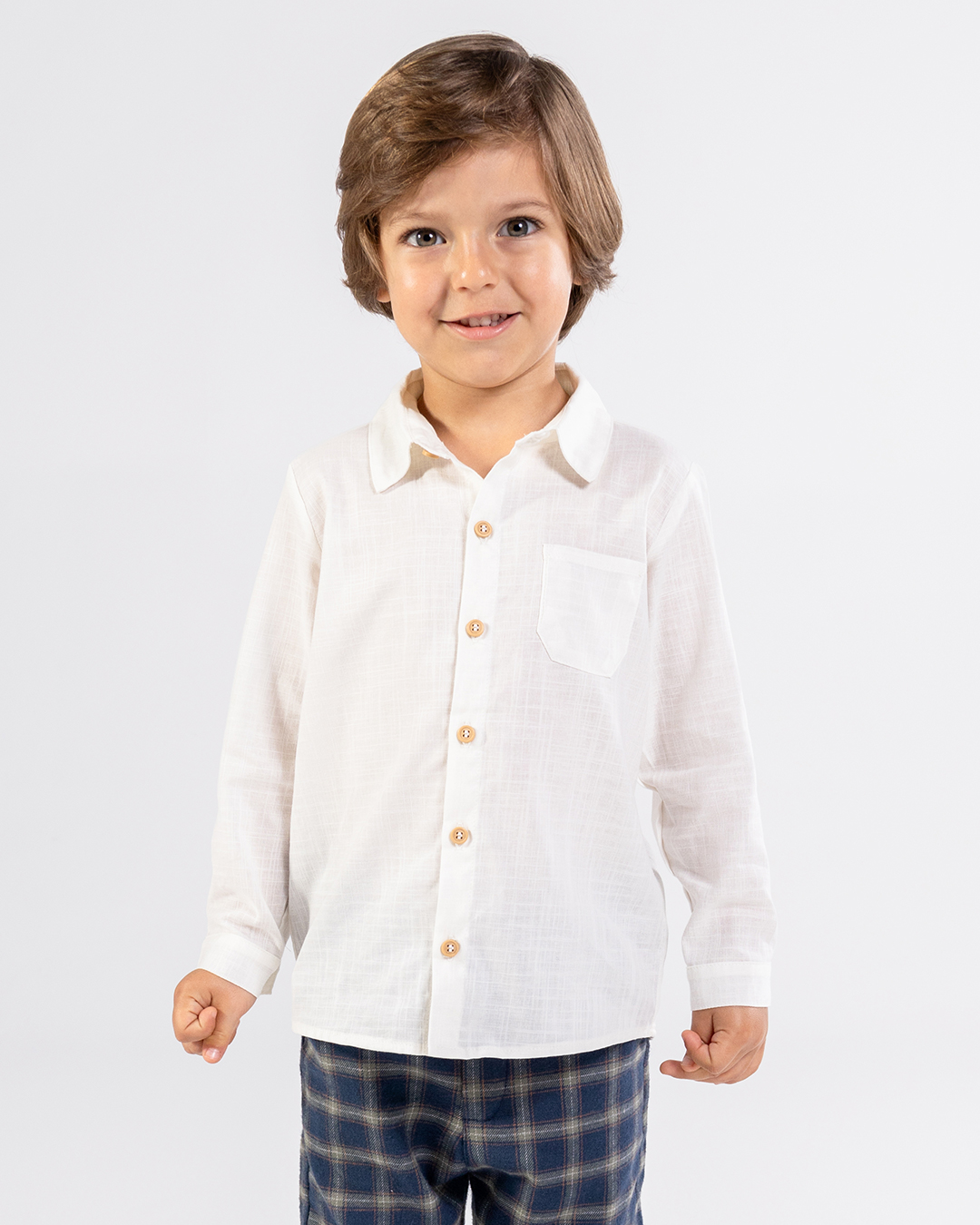 Camisa madeira Branco - Nutti