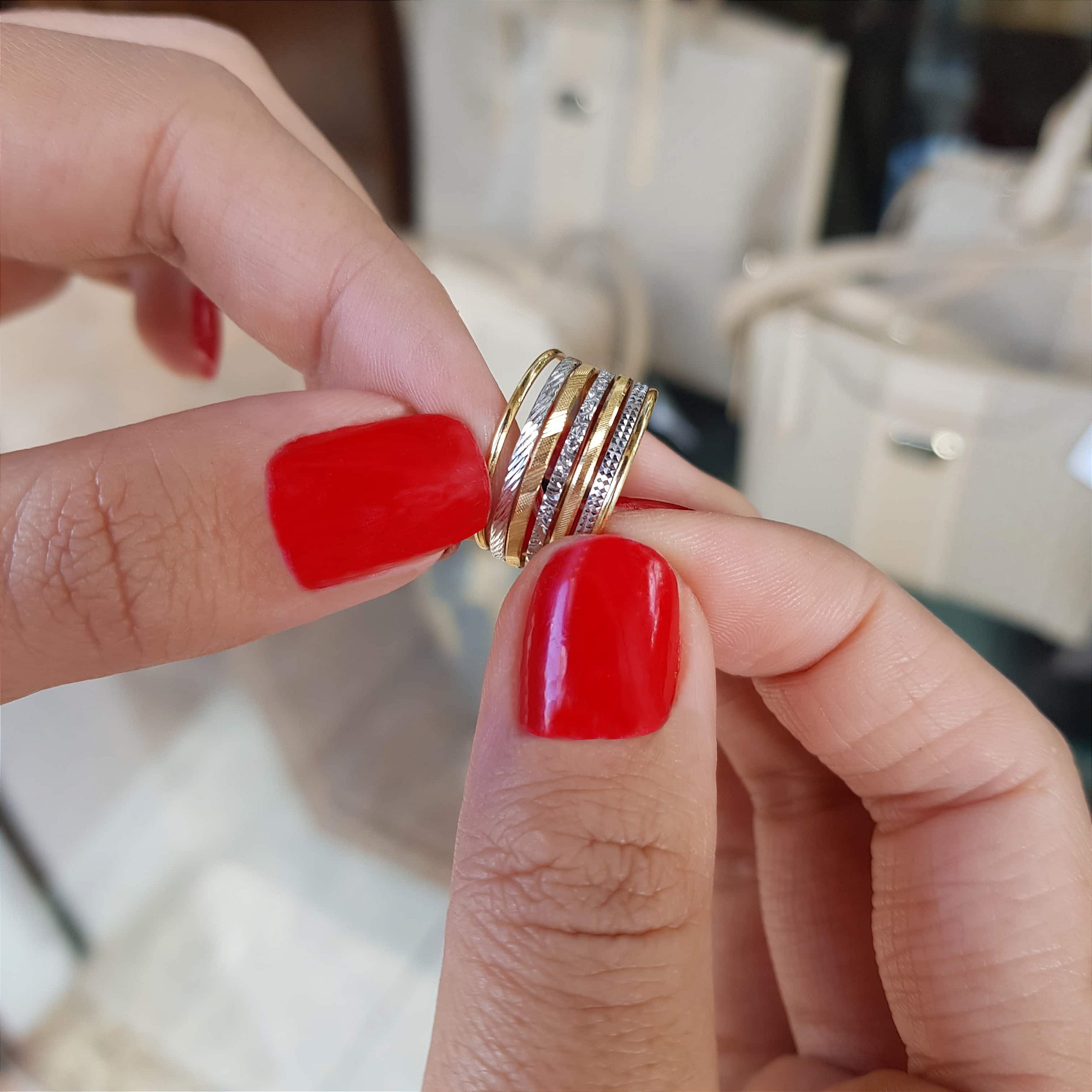 Anel 7 Aros Ouro 18K | Retran Joias - Retran Joias - Uma Joia é Para Sempre