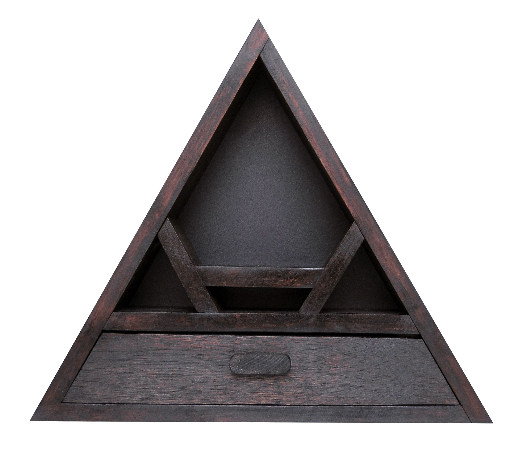 Altar Triangular p/ estátuas, pedras e cristais com gaveta - Zaltana ...
