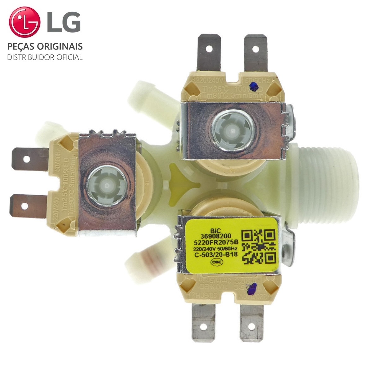 Válvula De Entrada Água 3 Vias 220v Lavadora LG - 5220FR2075B ...