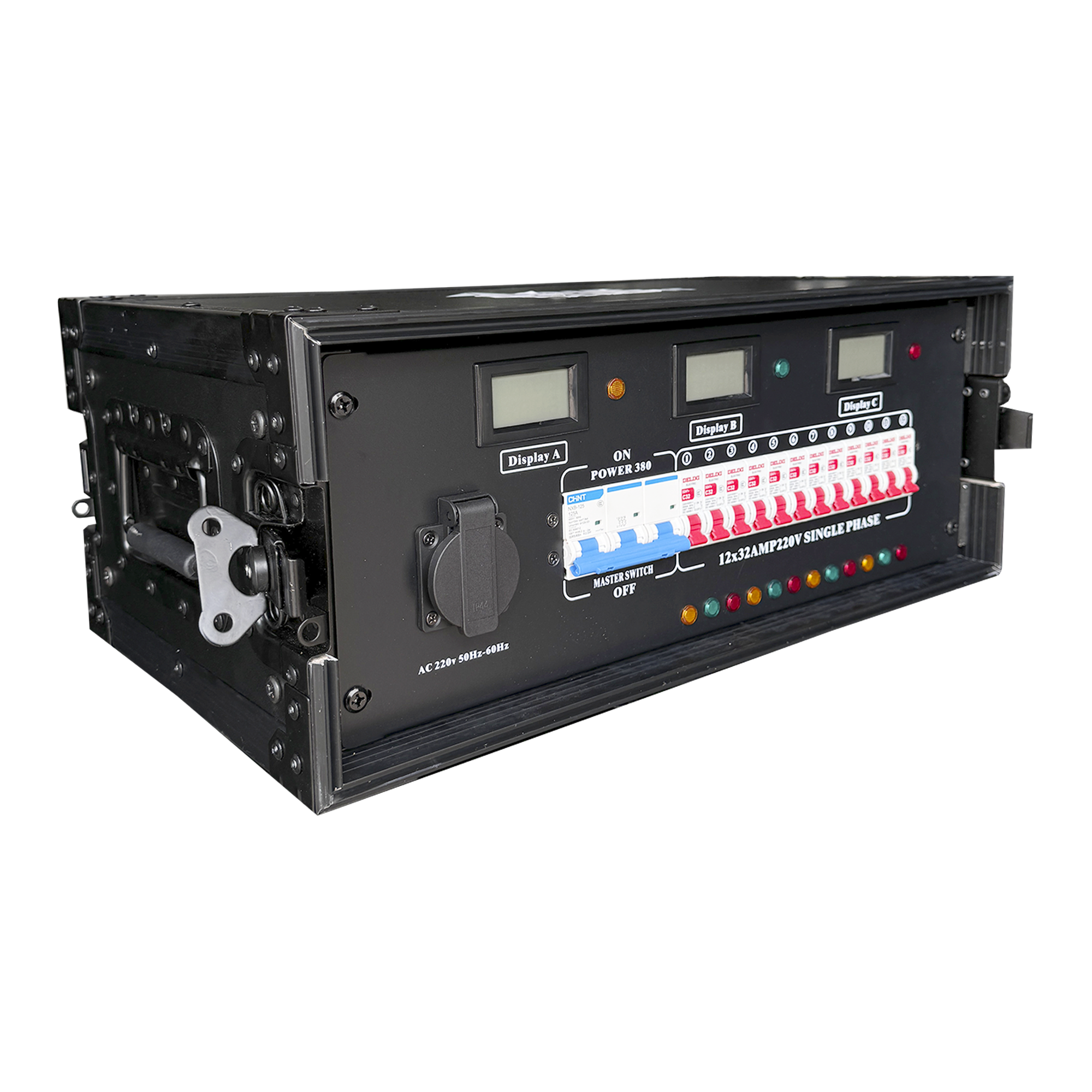 RACK MÓDULO DISJUNTOR DE ENERGIA 12 SAÍDAS NO CASE TRIFÁSICO ONELIGHT ...