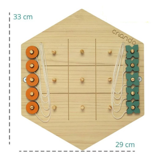 Painel Sensorial Colméia - Jogo da Velha - bibiai