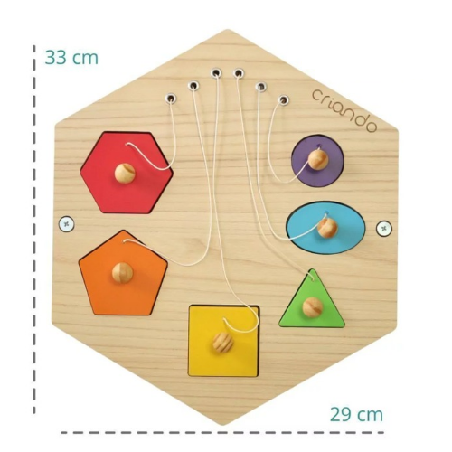 Painel Sensorial Colméia - Formas de Encaixe - bibiai