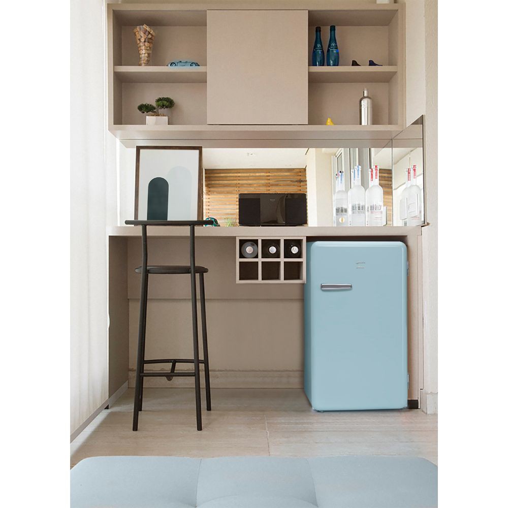 Frigobar Midea Retrô Azul Jade 95L - O Magazine Eletrodomésticos ...