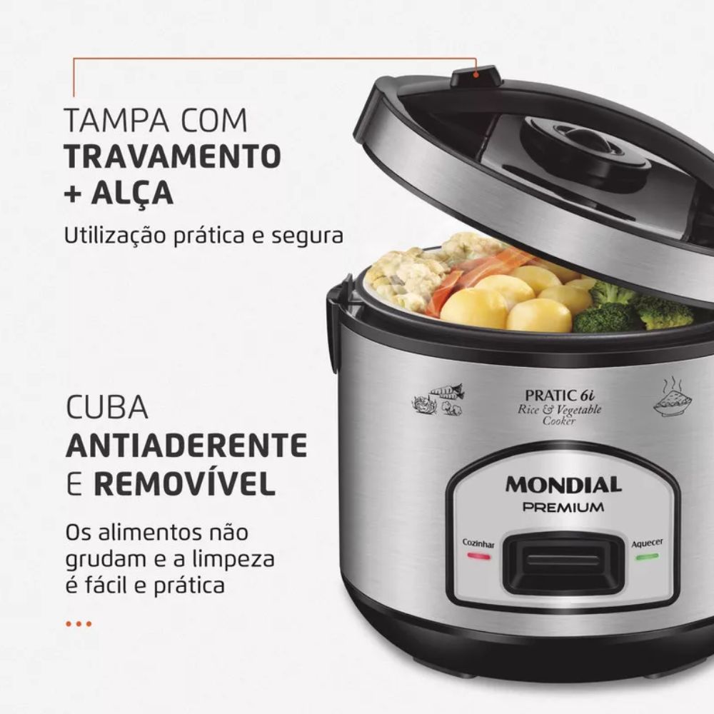 Panela Elétrica Mondial Pratic 6L 500W 220V Compacta - O Magazine ...