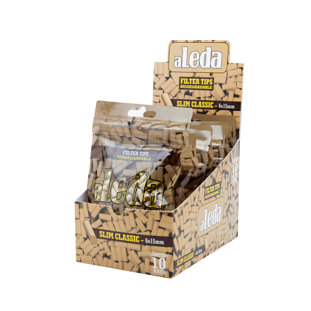 Filtro Aleda Slim Biodegradável 6x15mm - Tabacaria Arahat e Presentes