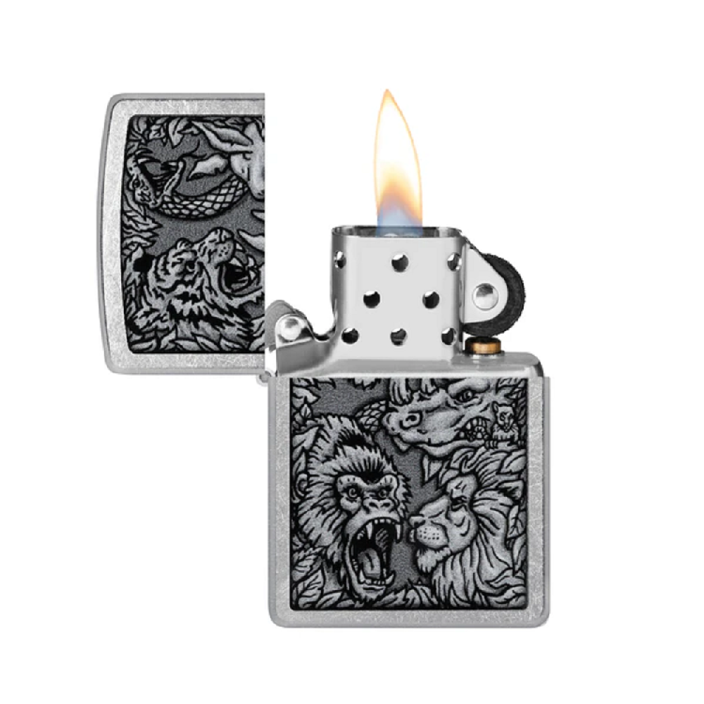 Isqueiro Original Zippo 48567 Jungle Design - Tabacaria Arahat e Presentes