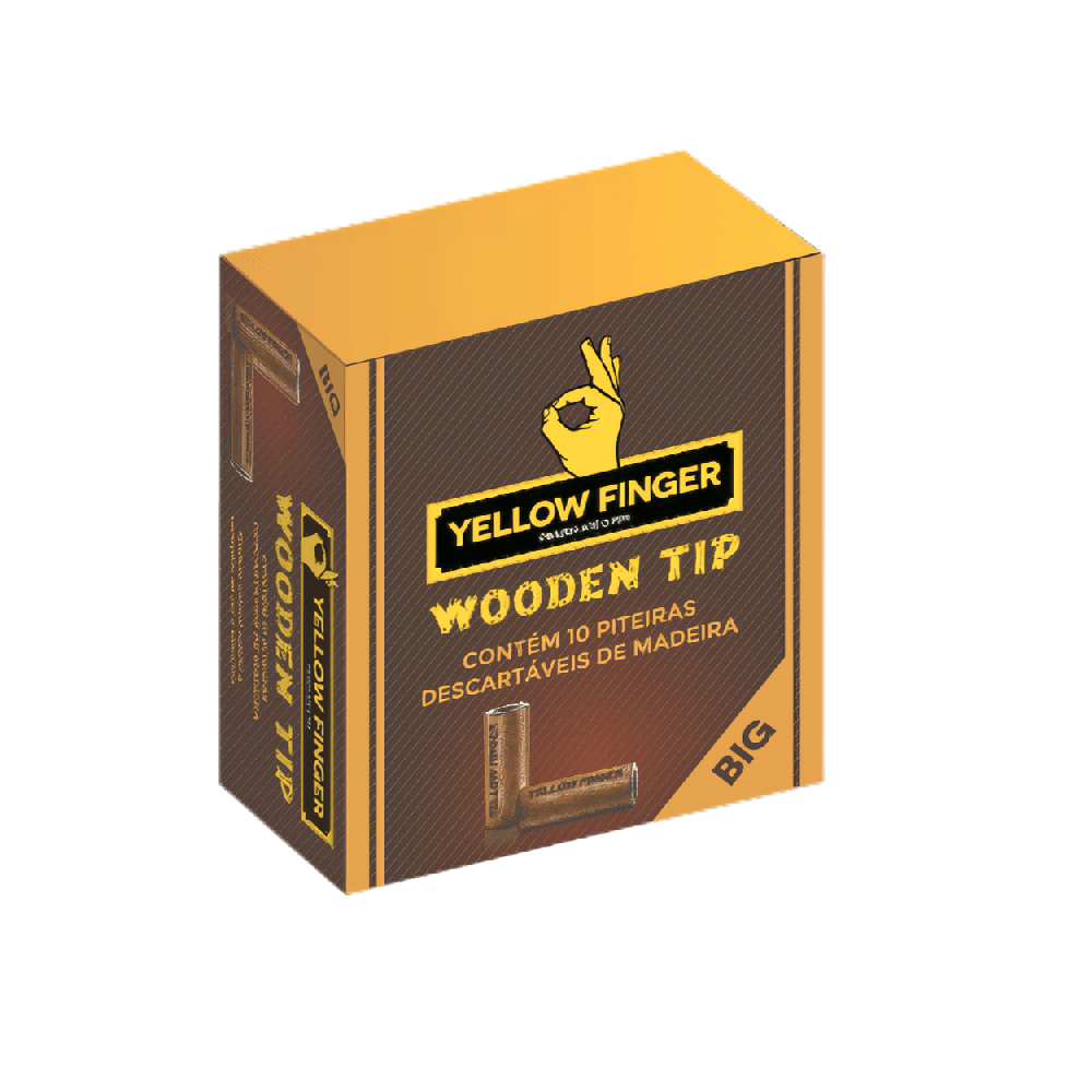 Piteira De Madeira Yellow Finger - Big c/10 - Tabacaria Arahat e Presentes