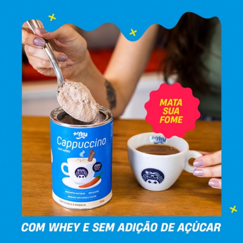Mais Mu Cappuccino Com Whey 200g - Mega Vale Cosméticos