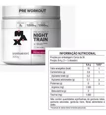 Max Titanium Night Train Pre Treino 300G - Mega Vale Cosméticos