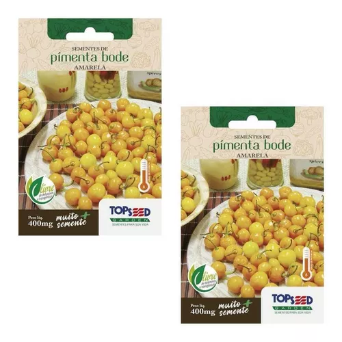 Sementes de Pimenta Bode Amarela - Topseed Garden Único - Lojão do Produtor